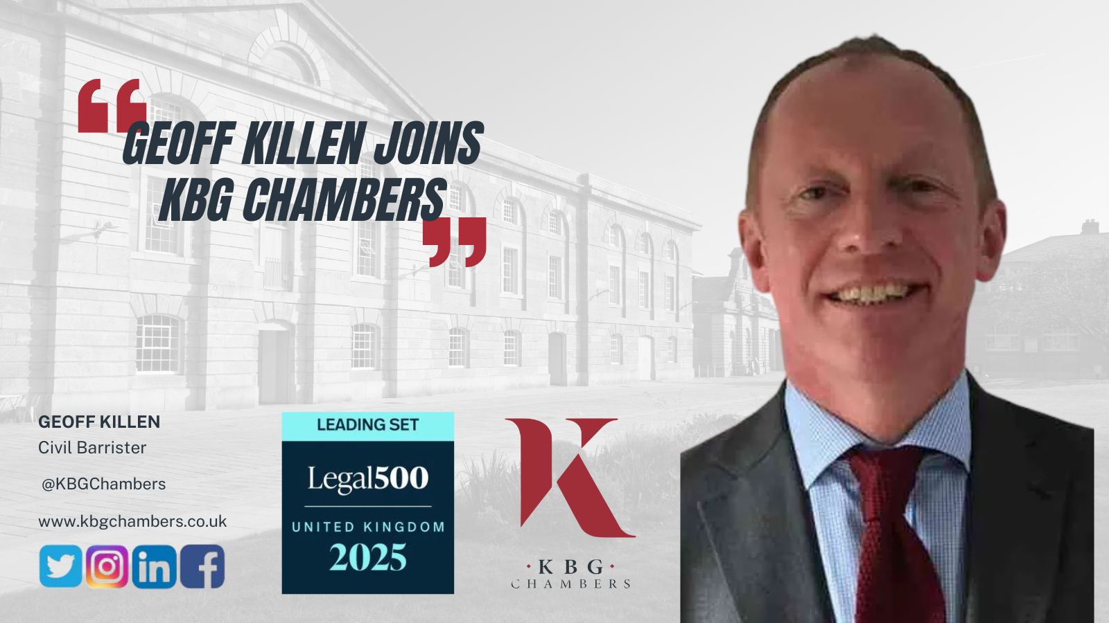 Geoff Killen join KBG Chambers - KBG Chambers